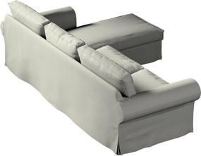 Potah na pohovku IKEA Ektorp 2-místná s lenoškou barva šedá látka pletený vzor