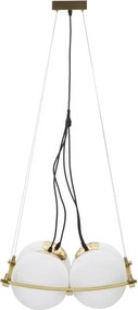 Závěsný lustr Japany 45 cm zlatý/bílý