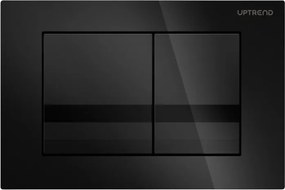 UPTrend Ovládací tlačítko pro WC podomítkové moduly YOSEMITE SHINY BLACK UP001‑B18, černá lesk