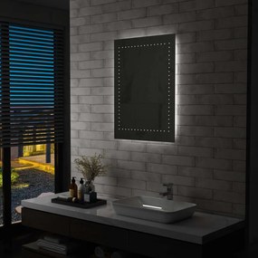 Koupelnové nástěnné zrcadlo s LED osvětlením 60 x 80 cm - Default Title