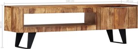 vidaXL TV stolek 140 x 30 x 40 cm masivní sheeshamové dřevo [247980]