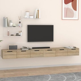 Nástěnné skříňky 2 ks dub sonoma 102x30x20 cm kompozitní dřevo 3115902