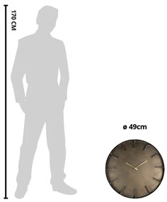 Nástěnné hodiny šedé 49*5 cm / 1*AA – 49x5 cm
