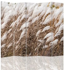 Ozdobný paraván Meadow Beige - 180x170 cm, pětidílný, klasický paraván