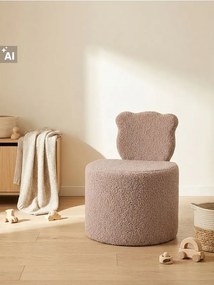 Sinsay - Teddy puf s opěradlem ve tvaru medvídka - béžová