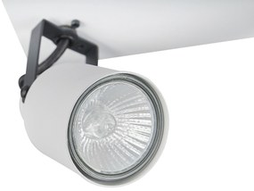 Kovová nástěnná lampa se 4 žárovkami bílá BONTE Beliani