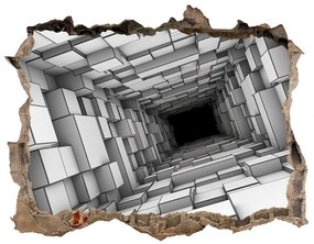 Wallmuralia Díra 3D fototapeta nálepka Tunel krychle 95x64 cm