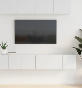 vidaXL 5dílný set TV skříněk kompozitní dřevo [3114427] Barva: bílá s vysokým leskem