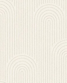 Bílá geometrická vliesová tapeta 312430 | Lepidlo zdarma