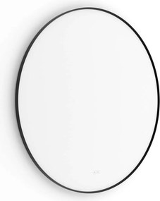 Nimco - Zrcadlo s LED osvětlením, průměr 100 cm, dvěma dotykovými senzory, černá ZPC 61004RVX-90