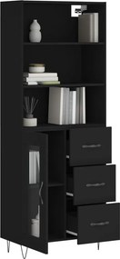 Skříň highboard černá 69,5 x 34 x 180 cm kompozitní dřevo 3189502