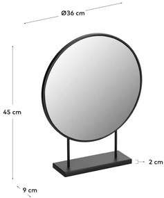 Zrcadlo biali 36 x 45 cm černé MUZZA