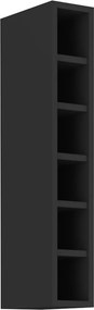 ARIA cc | horní regál 15 G-90 OTW s policemi | VYSOKÝ | 15 cm | černá