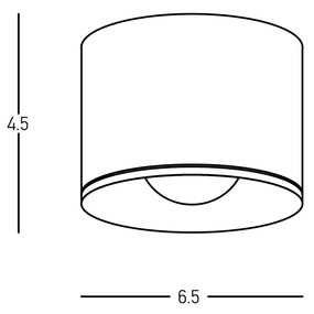 Zambelis S134 stropní LED svítidlo bílé, 8W, 3000K, ø6,5cm