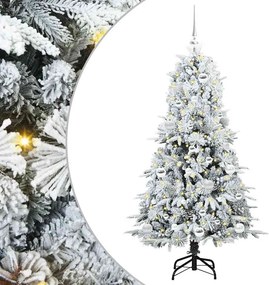 Umělý Skládací Vánoční Strom s stojanem Bílá 150 cm PE a PVC 3397476