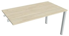 Stůl pracovní řetězící rovný 140 cm - Hobis Uni US 1400 R Dekor stolové desky: akát, Barva nohou: Stříbrná