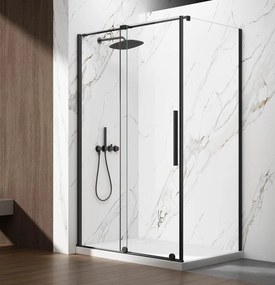 Gelco Spirit Black sprchový kout obdélníkový 140 x 100 x 200 cm L/P varianta posuvné černá čiré sklo GI1014BGI3510B