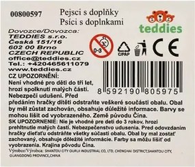 TEDDIES Pejsci s plotem a doplňky / 2 ks / v krabici / plast / od 3 le