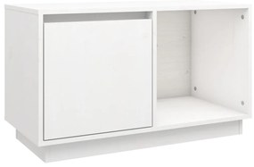 814335 vidaXL TV skříňka bílá 74 x 35 x 44 cm masivní borové dřevo