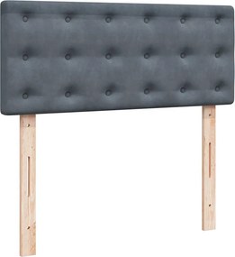Box spring postel s matrací tmavě šedý 120x190 cm samet 3287699