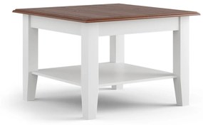 Konferenční stolek malý, borovice, barva bílá - ořech, kolekce Belluno Elegante