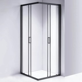 BPS-koupelny Čtvercový sprchový kout HYD-SK30D 70x70 černá/transparent
