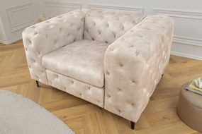 Designové křeslo Rococo šampaňský samet