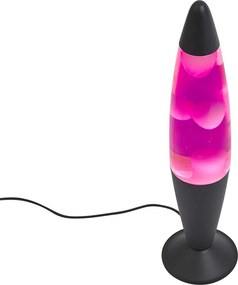 Lávová lampa růžová s bílým voskem vč. LED - Molten Lava