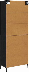 Vysoký bufet 2 ks Černý dub 69,5 x 34 x 180 cm Kompozitní dřevo 3403591
