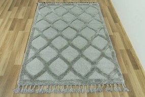 Koberec Berber 6844l. 3D světle šedý