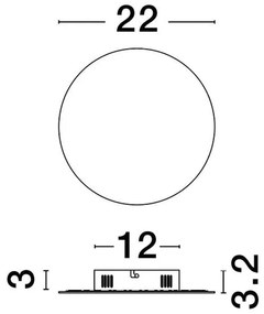 Nova Luce Nástěnné LED svítidlo CYRCLE, 12W 3000K Barva: Zlatá