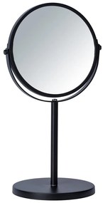 Černé kosmetické zrcadlo Wenko Assisi, ⌀ 17 cm