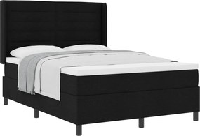 Postel s boxspringem s polštářem Černý 190 x 140 cm textil 3341576