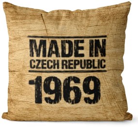 Polštář Made In + rok (Velikost: 40 x 40 cm, rok: 1969)