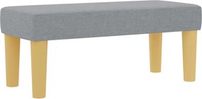 Postel s boxspringem s čelo Světle šedá 200 x 80 cm textil 3344331