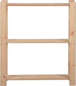 Úložný regál se 3 policemi 80 x 28,5 x 90 cm masivní borovice 327321