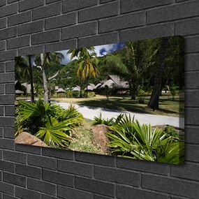 Obraz na plátně Listy Palmy Stromy Příroda 125x50 cm
