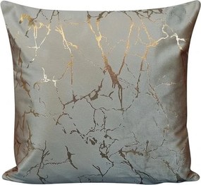 Sametový povlak na polštář Mramorový vzor – světlá Taupe 40 × 40 cm