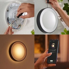 PH 17465/30/P7 HUE Daylo SVÍTIDLO VENKOVNÍ LED 15W 1200lm 2000-6500K IP44, 16 mil. barev černá - PHILIPS HUE (915005843201)