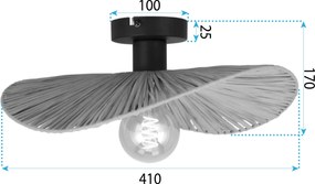 Toolight Toolight, stropní svítidlo 1xE27, APP1827-1CP, černá-hnědá, OSW-09318
