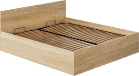 Postel 180x200 s kovovým roštem a úložným prostorem, dub sonoma, DOLI Kondela 0000398700
