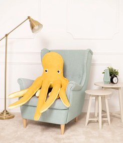 Plyšová chobotnice Eva žlutá 80 cm