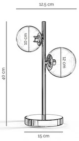 ONLI - Stolní lampa KIMBERLY 2xG9/6W/230V 40 cm lesklý chrom