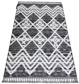 koberec MAROC P642 Diamanty Cik cak, střapce, Berber, Maroko, velikost 200x290 cm | krásné koberce cz