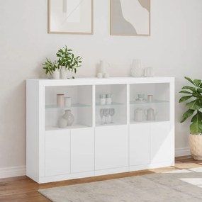 Příborník s LED osvětlením bílý 162 x 37 x 100 cm 3209142