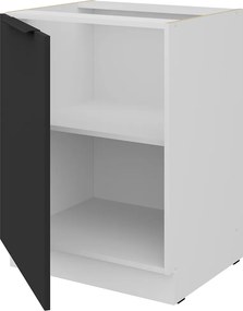 ARIA bc | dolní skříňka 60 D 1F policová | 60 cm | ANTI FINGERPRINT povrch | bílá/černá