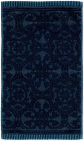 Pip Studio ručníky z bavlněného froté Tile de Pip, tmavě modré (Luxusní ručníky z bavlněného froté v designu Tile de Pip v tmavě modré barvě )