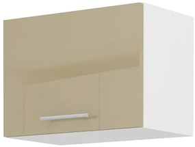 Horní kuchyňská skříňka Lavera 50 G 72 1F (bílá + lesk cappucino). 1032389