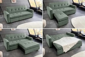 Designová rozkládací sedačka Zaragoza 180 cm zelený manšestr