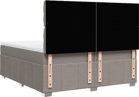Box spring postel s matrací taupe 200x200 cm textil 3291786
